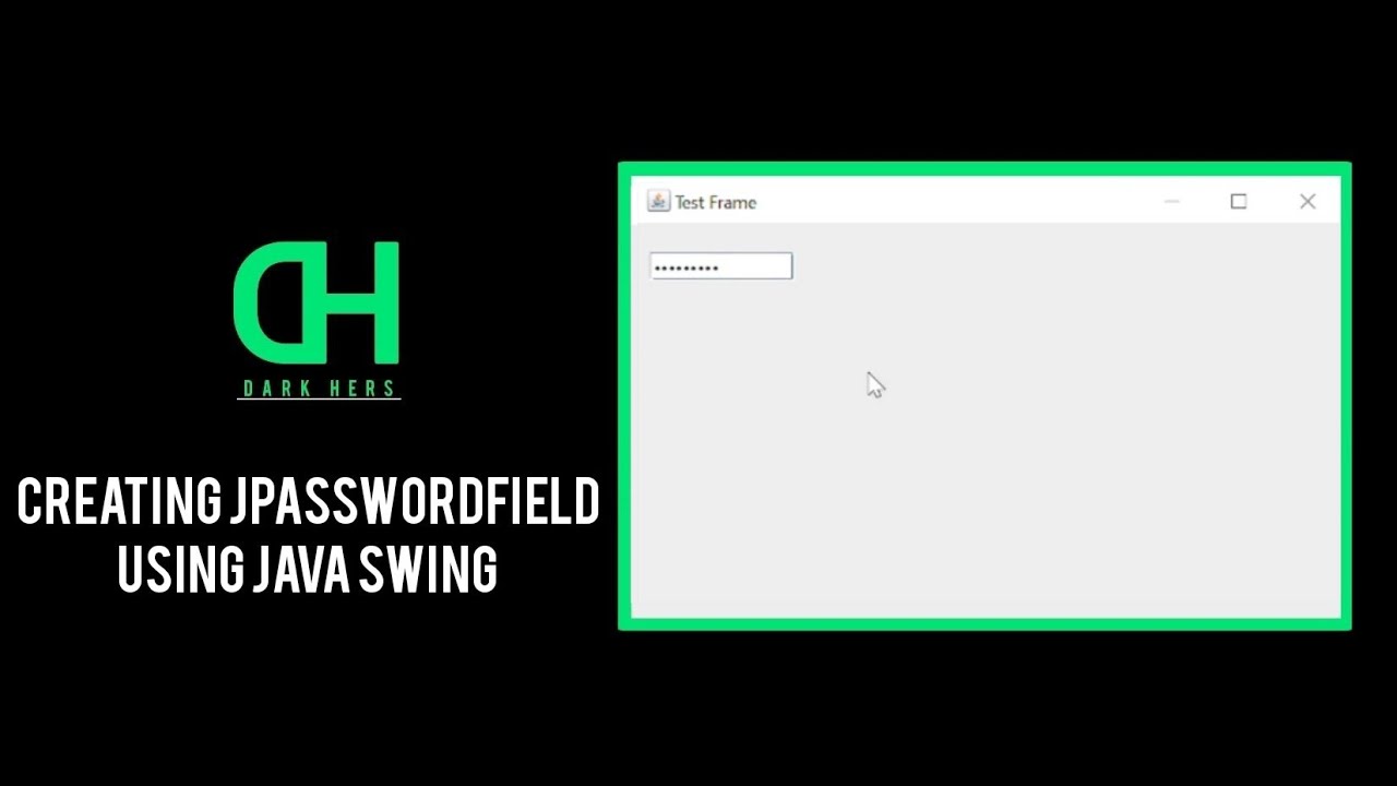 Creating JPasswordField using Java Swing