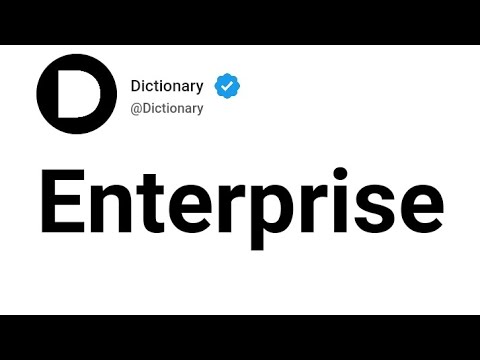 Enterprise Meaning In English