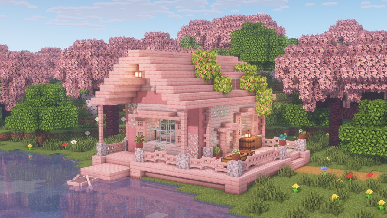 [Minecraft] How to Build a Lakeside Starter House / Tutorial ...