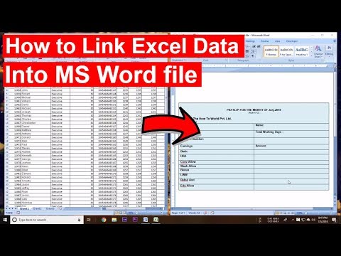 How to generate payslip from excel file into ms word file.