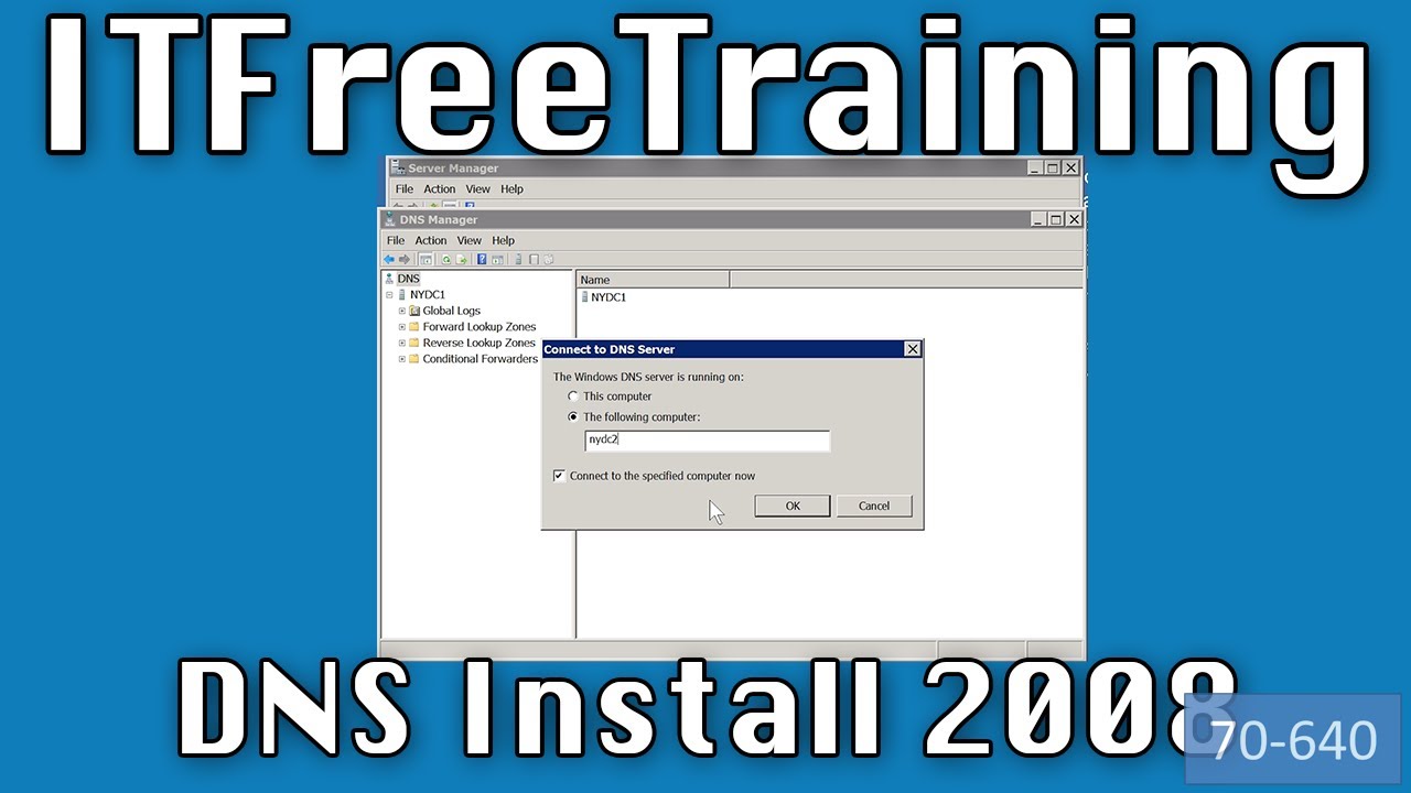 DNS install on Windows Server 2008 R2