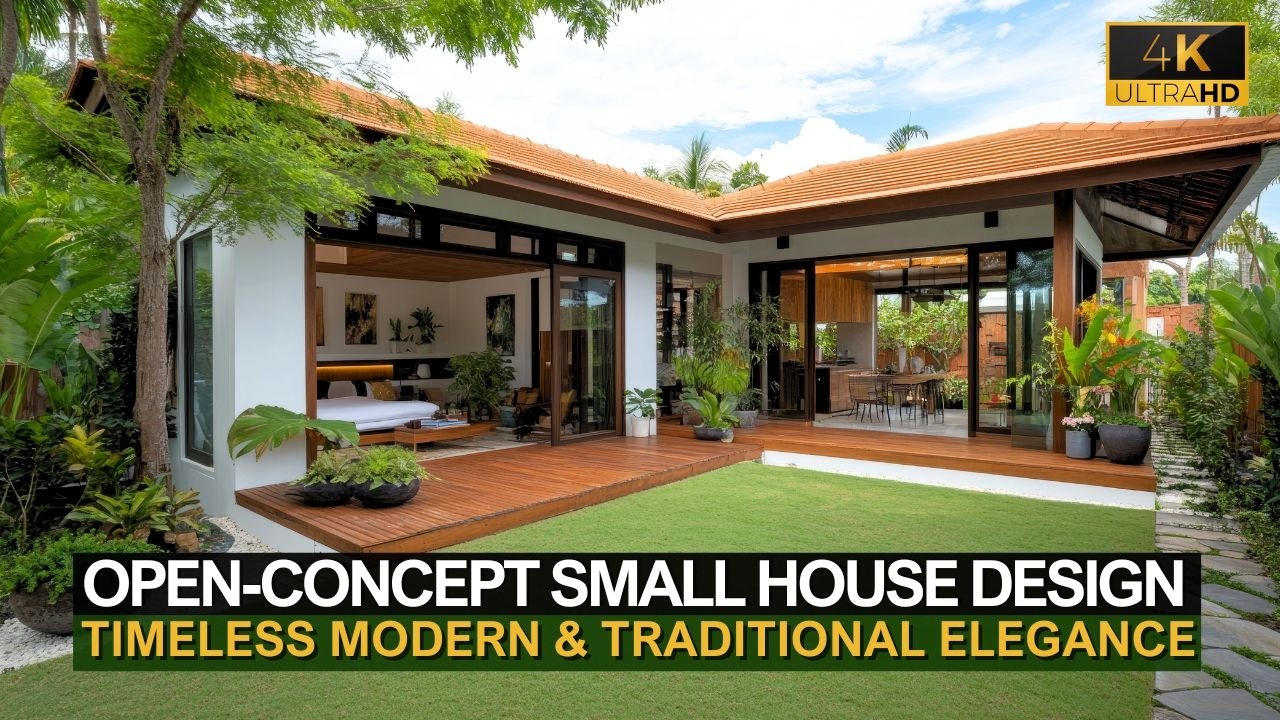 Timeless & Trendy: Open-Concept Small House Design with Modern & Traditional Elegance