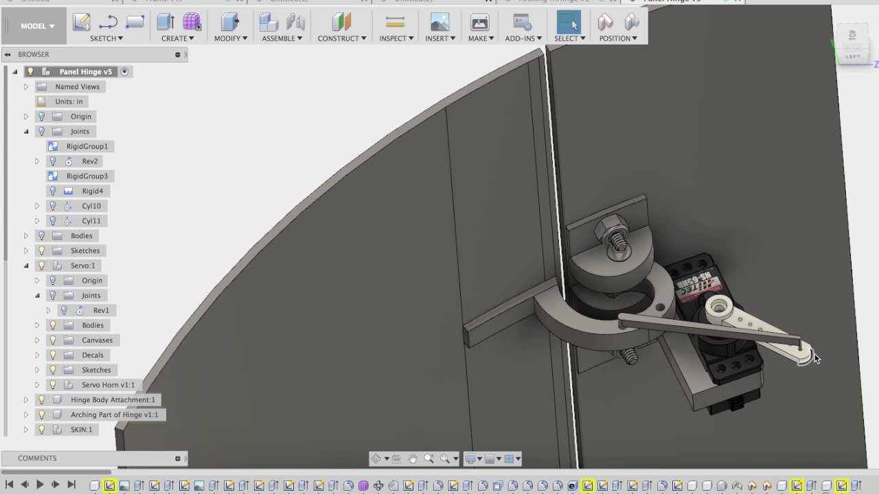 R2-D2 Panel Hinge Movement Design Concept