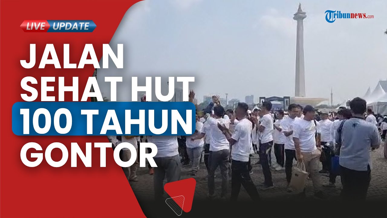 Ribuan Orang Hadiri Jalan Sehat 100 Tahun Pesantren Gontor di Monas, Alumni Berbagai Daerah ...