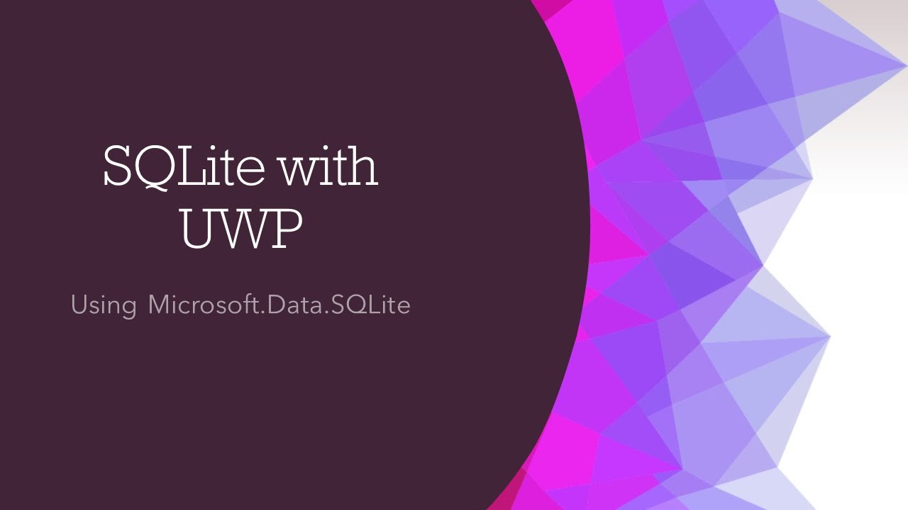 SQLite with UWP