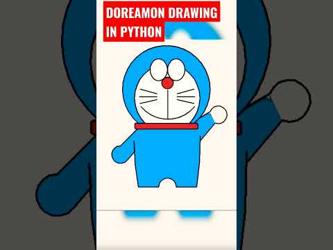 How to draw Doreamon using python turtle #shorts #shortsvideo #viral #coding