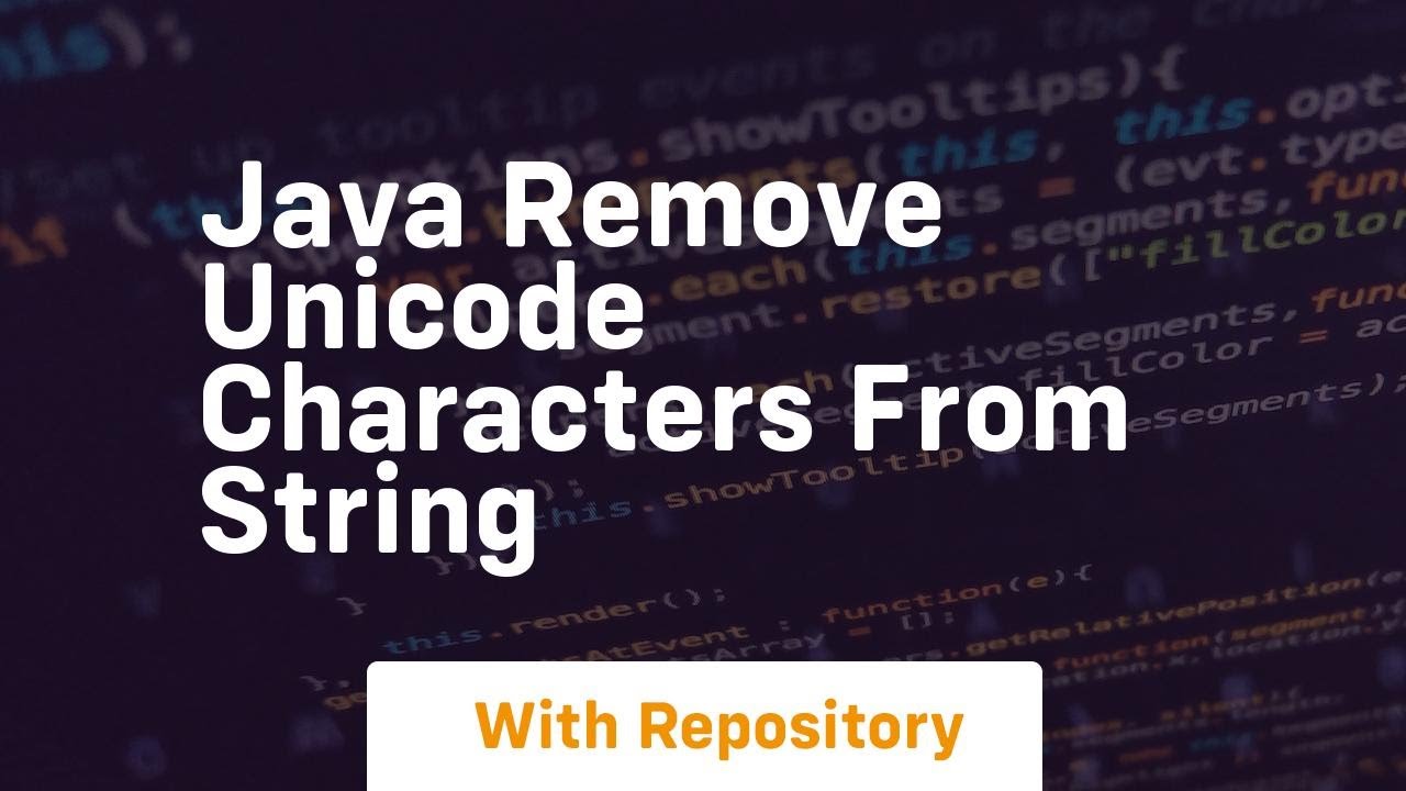 java remove unicode characters from string