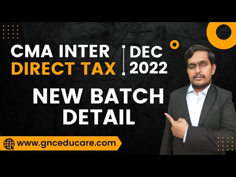 CMA Inter Direct Tax Course | Best Coaching in English | International Standards in Exams Questions|