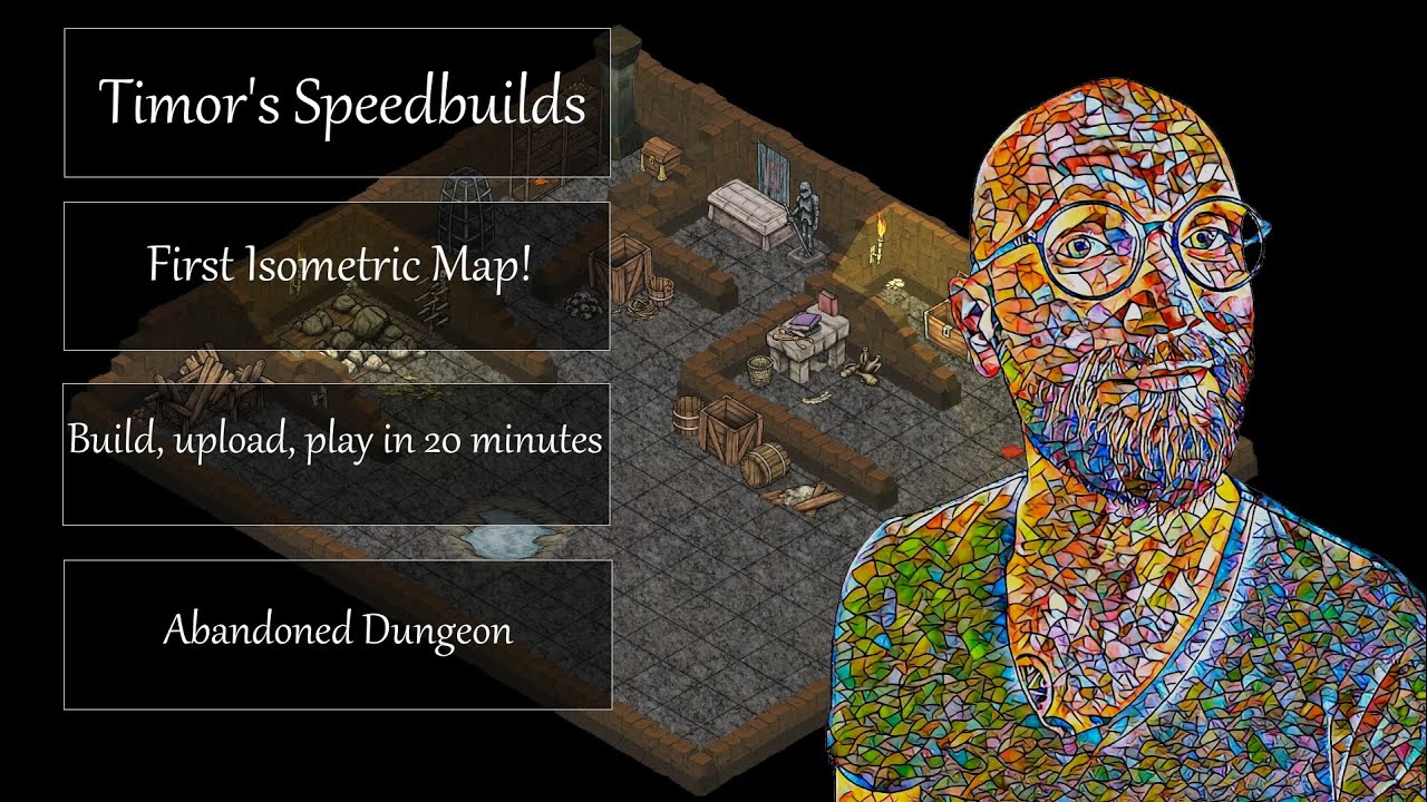 Battlemap Speedbuild #8 - Isometric Dungeon in under 20 minutes!