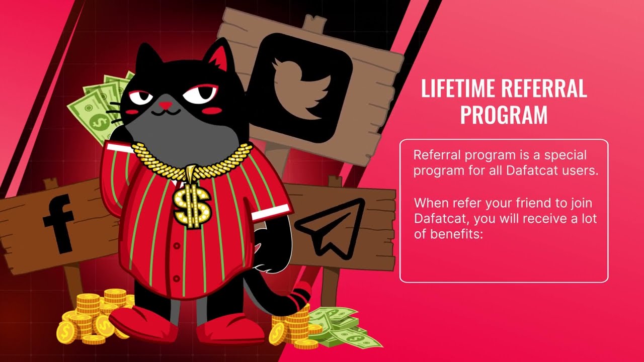 Dafatcat Referral Program - Get lifetime profit