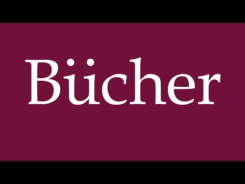 How to Pronounce ''Bücher'' (Books) Correctly in German