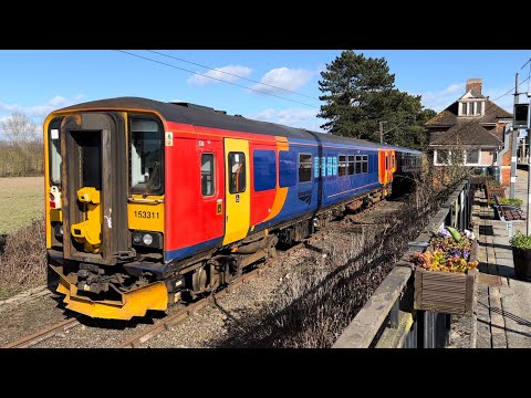Network Rail 153385 shuffles into Manningtree on 2Z10 to retrieve a failed 153311