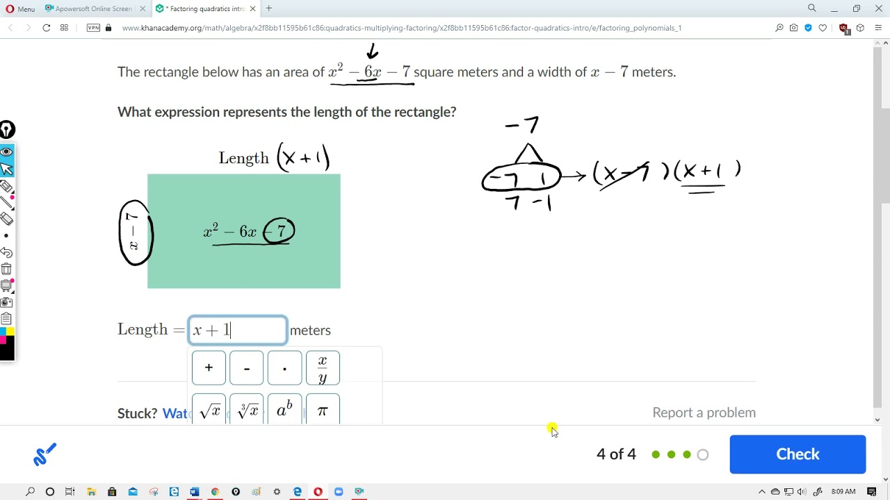 Factoring quadratics intro : Khan Academy