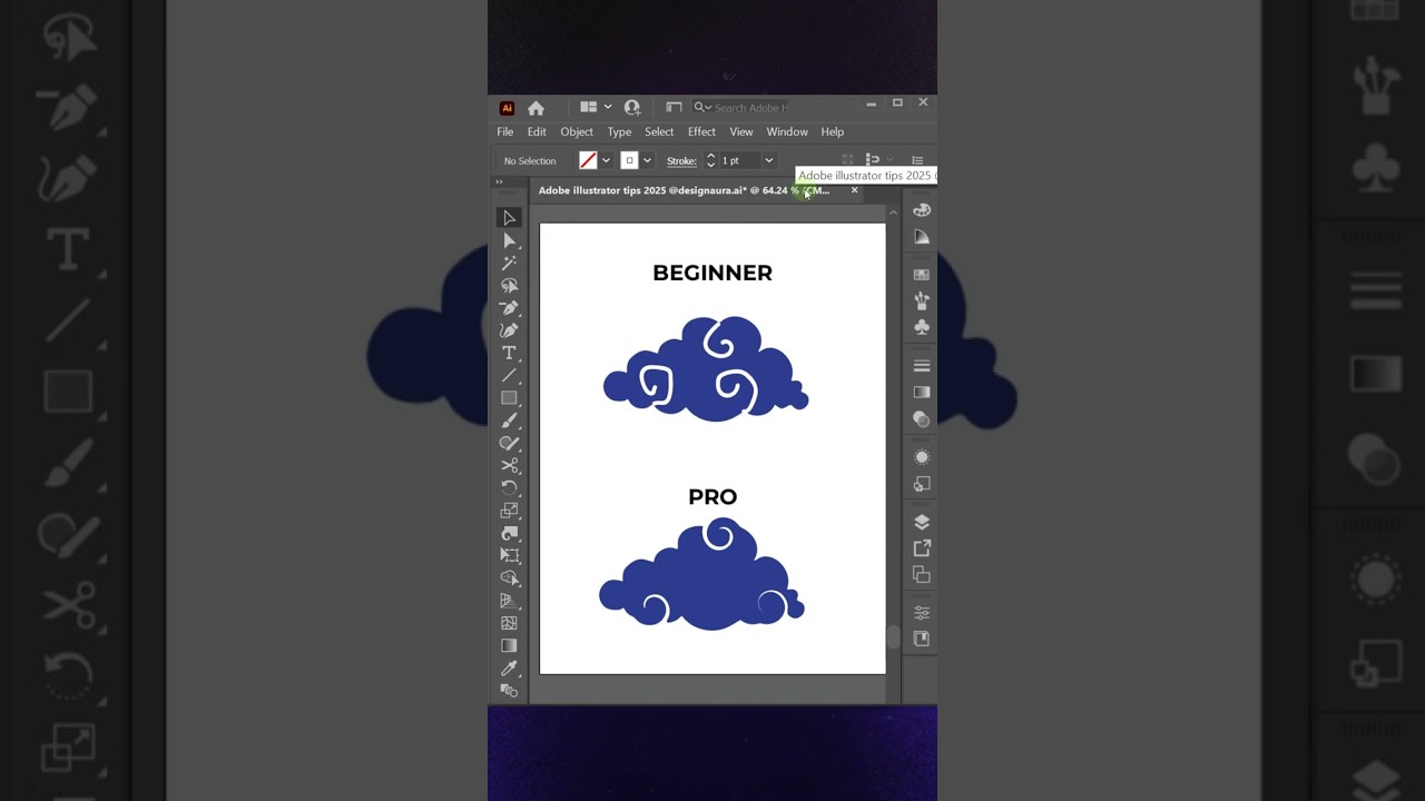 Adobe Illustrator Tip 2025 | How to Draw Chinese Style Cloud | Easy Vector Tutorial #shorts