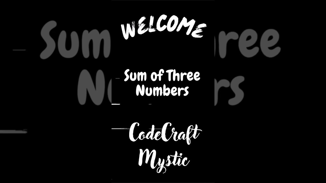 Sum of Three Numbers | C Programming Exercise