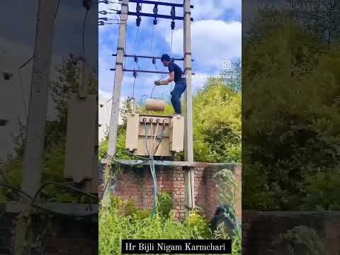 11KV H. T लाइन में तार जोड़ते हुए। #bijli #uhbvn #dhbvn #haryana #lineman #electrician #electricity