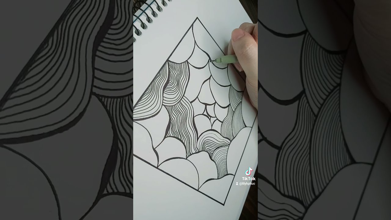 What I do before sleeping | Doodle Pattern | Zentangle doodle | Drawing Tutorials