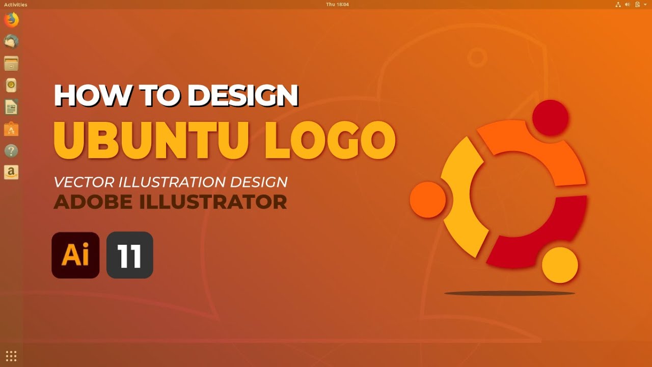 How to draw Ubuntu Logo using Adobe illustrator | illustration tutorial in Hindi | Urdu