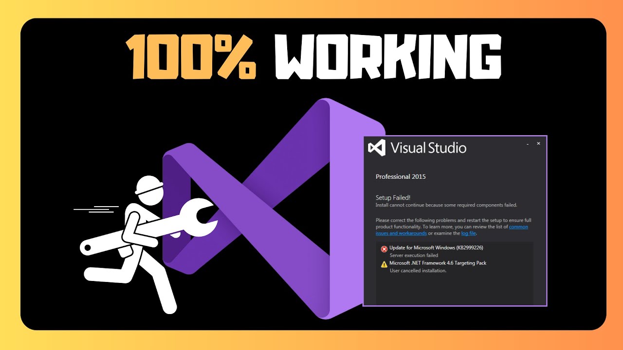How to FIX Visual Studio Installation Errors QUICKLY
