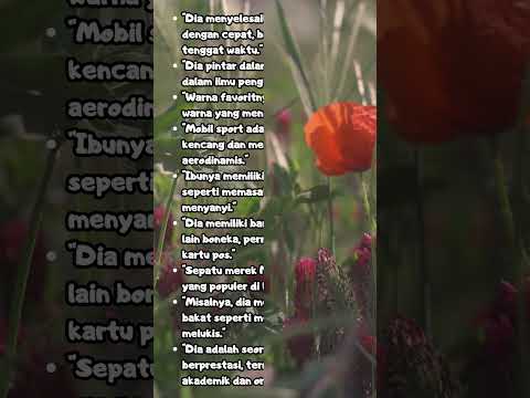 CONTOH KALIMAT KONJUNGSI PENERANG