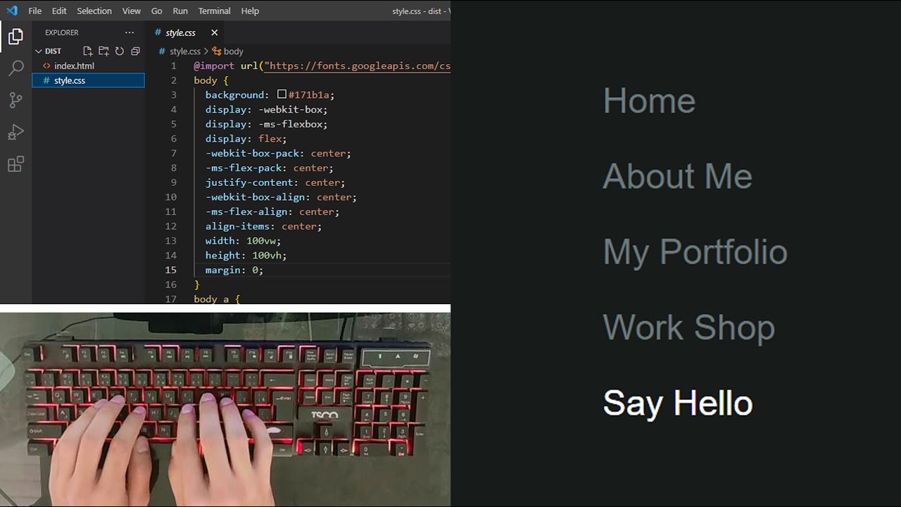 ASMR Programming - Text Animation Effect using Html CSS - No Talking