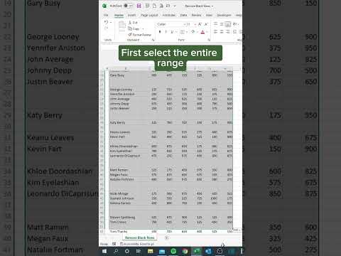 Remove Blank Rows in Excel‼️ #excel