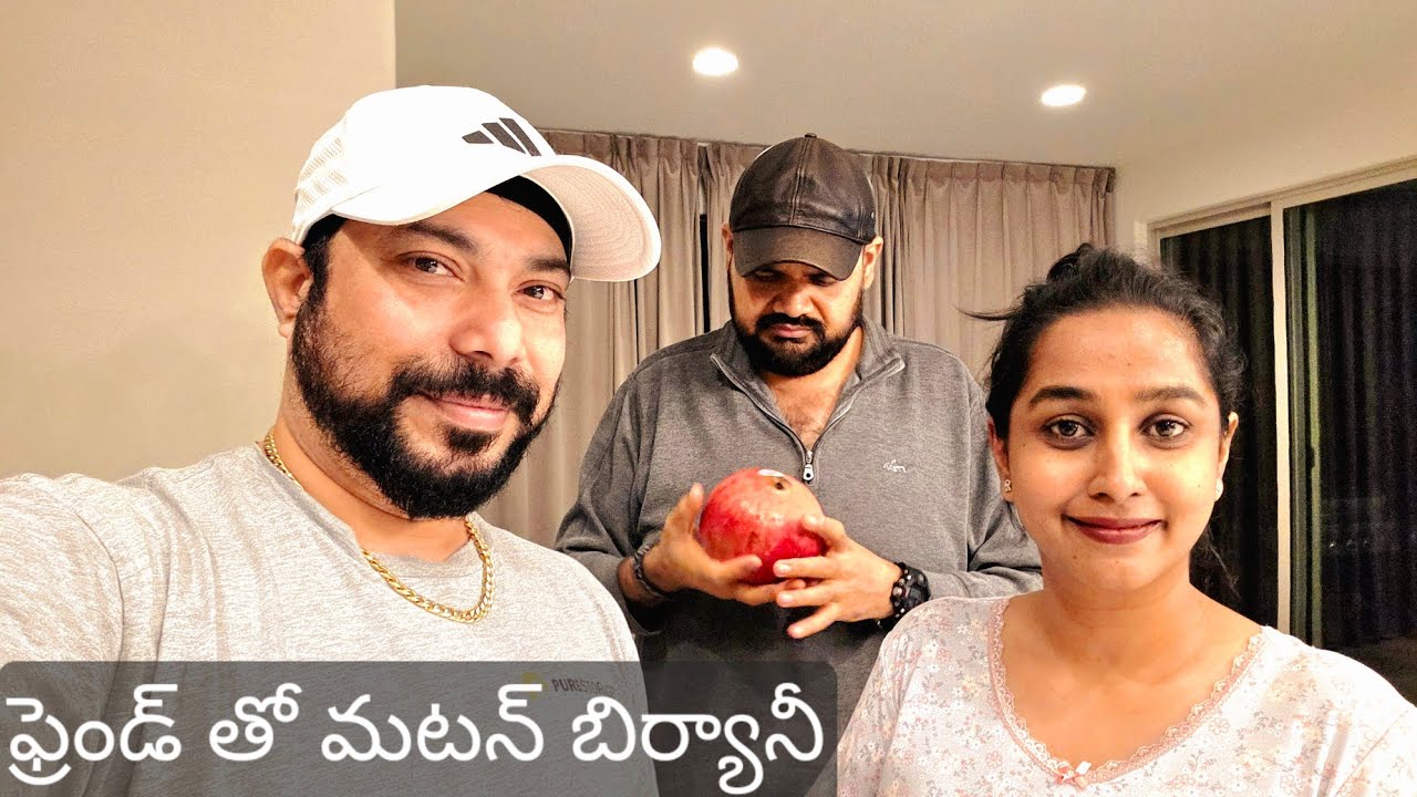 Homemade spicy mutton biryani, cooking and having fun with friends, usa telugu vlogs