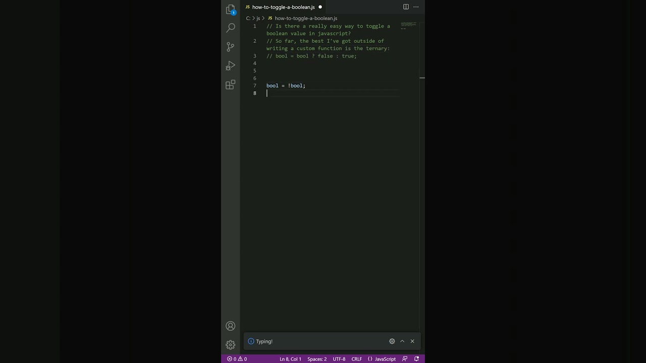 javascript - How to toggle a boolean?