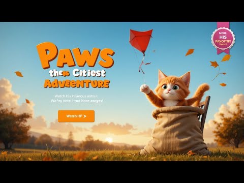 Paws the Cat 🐾 | Cute & Funny Animal Poem for Kids 🐱