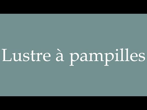 How to Pronounce ''Lustre à pampilles'' (Tassel chandelier) Correctly in French