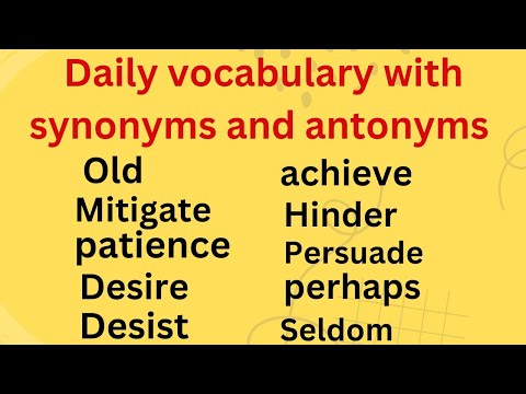 Daily vocabulary in telugu meanings with synonyms and antonyms