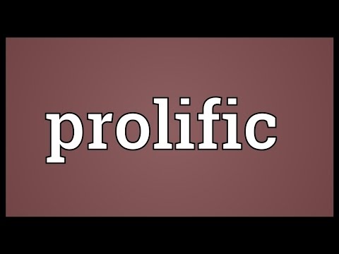 Prolific Meaning