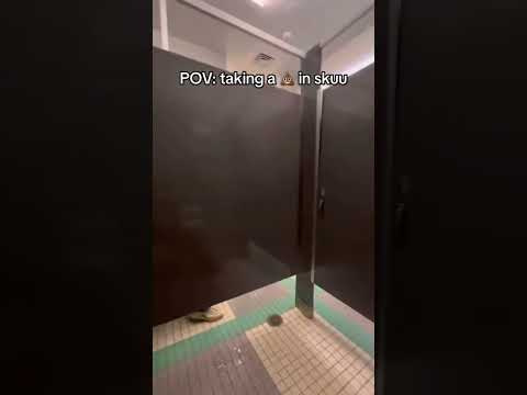 Trashcan came outta no where #fyp #shorts #funny #school #bathroom
