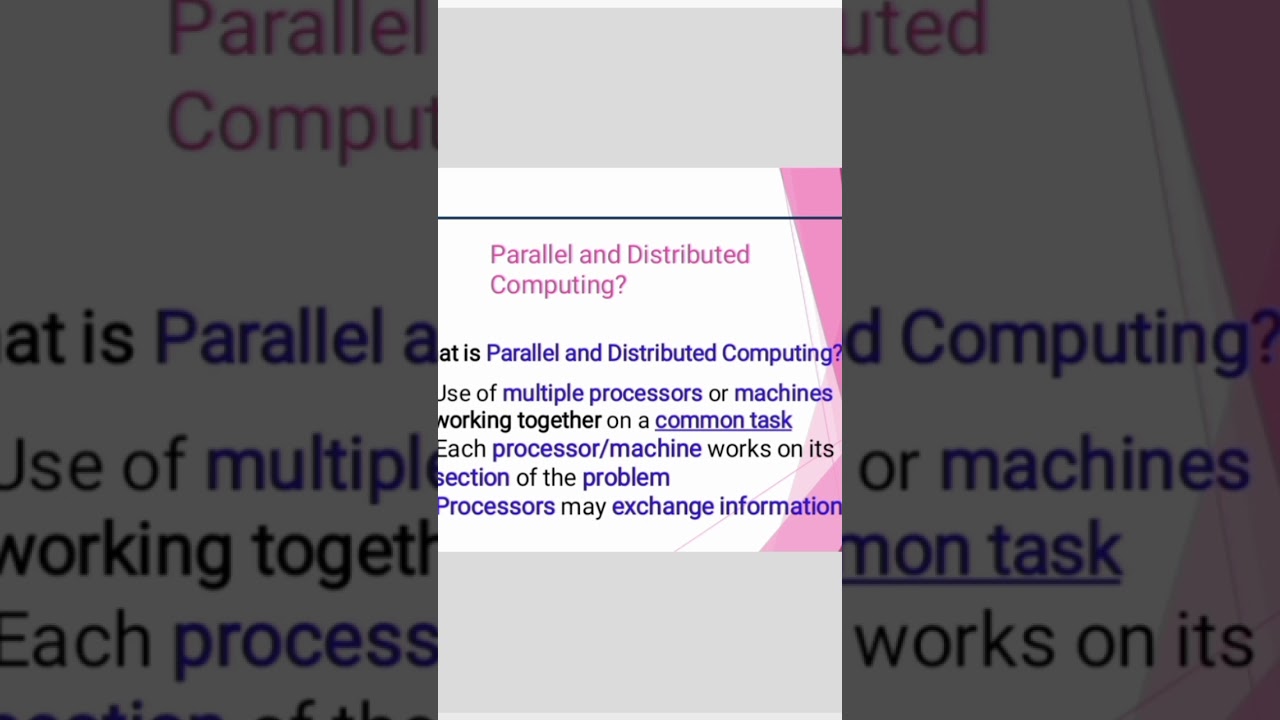 daily life examples of distributed and parallel computing