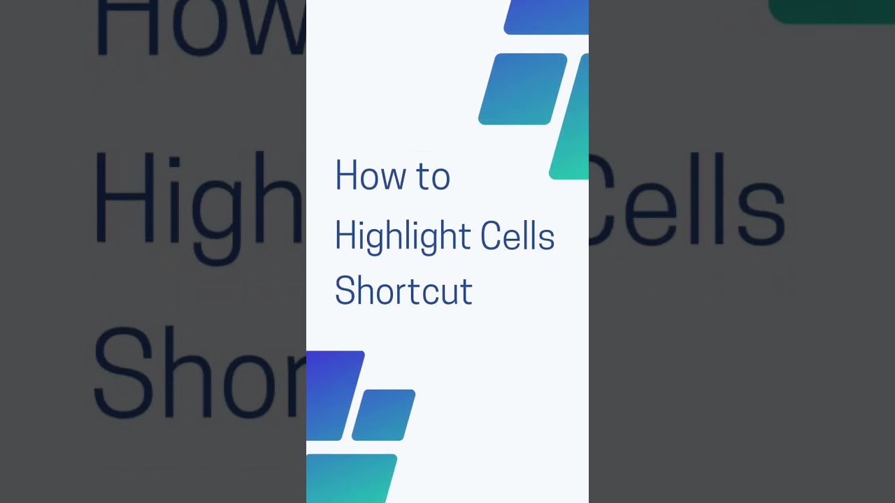 How to highlight cell shortcut in excel #exceltricks @LeilaGharani