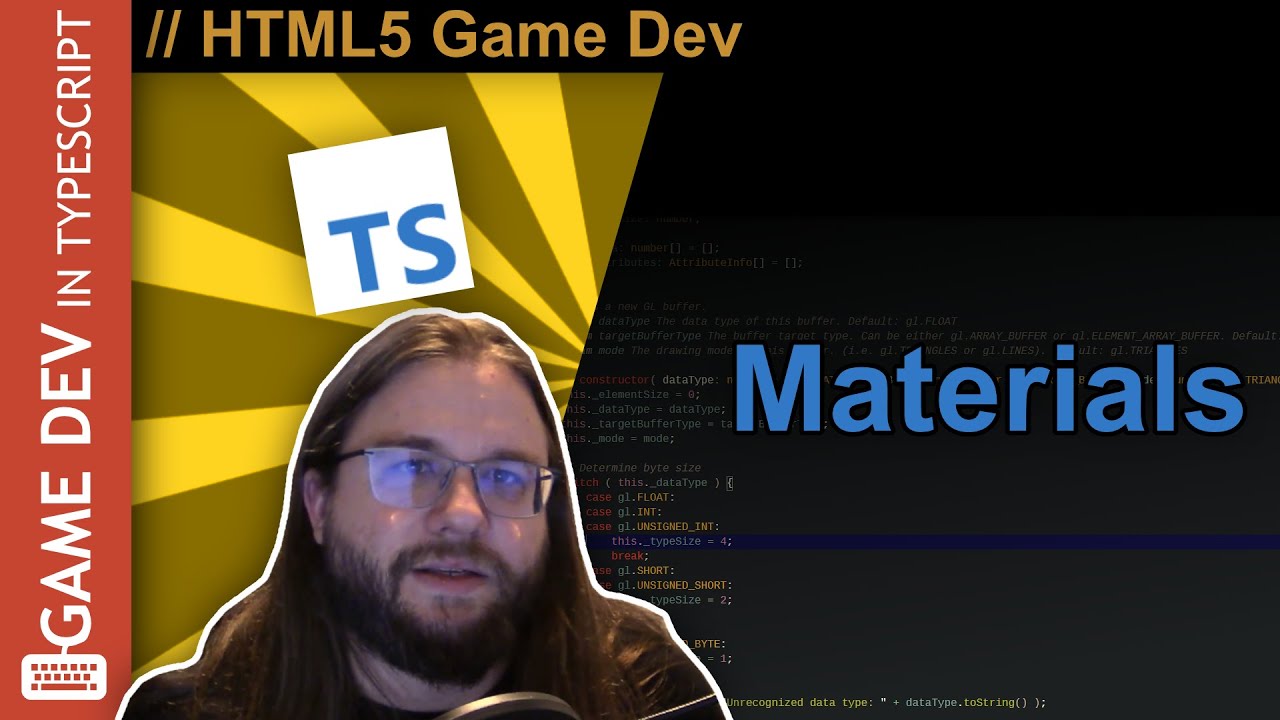 TypeScript WebGL Game Engine Tutorial #09 - Materials