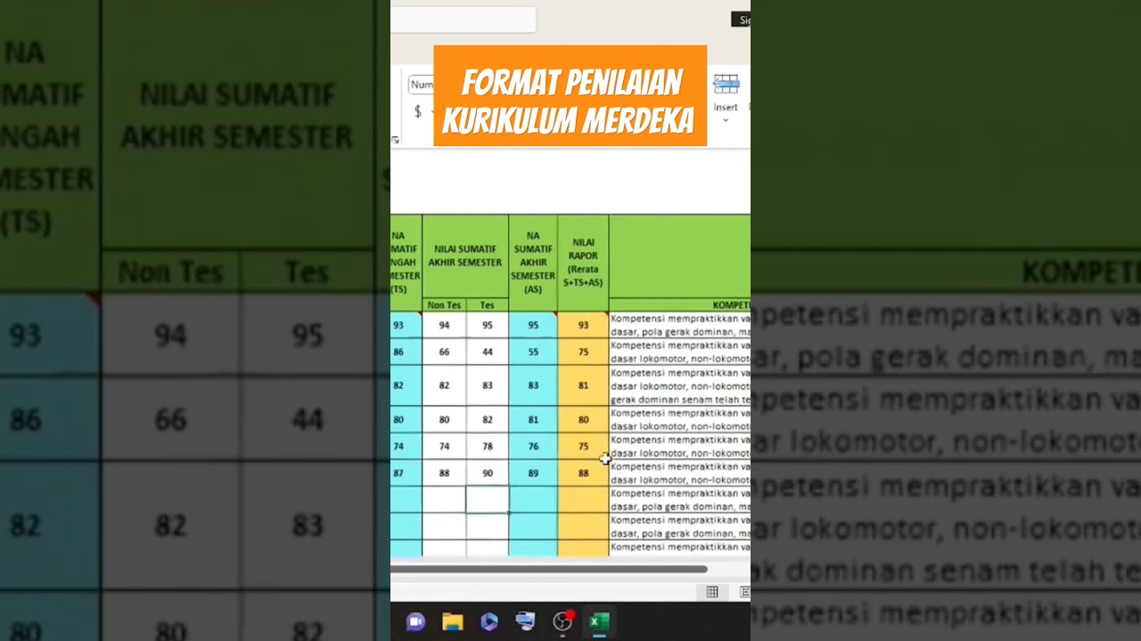 Format Penilaian Kurikulum Merdeka  #kurikulummerdeka #inputnilaikurikulummerdeka