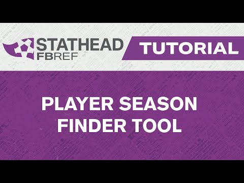 Use the Player Season Finder to see football statistics ⚽ | Stathead FBRef Tutorial