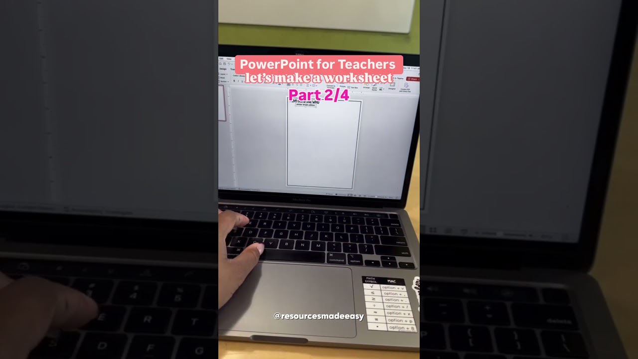 How to Make a Worksheet in PowerPoint — Part 2/4