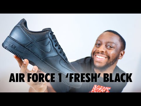Nike Air Force 1 '07 FRESH Triple Black On Foot Sneaker Review QuickSchopes 409 Schopes DM0211 001