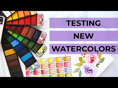 Compact Travel Watercolors + Swatches and Color Mixing