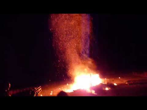 MAPP Gas Bottle - Bonfire Explosion