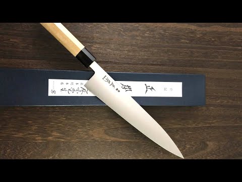 Masamoto KS Honkasumi Gyokuhaku-ko Buffalo Tsuba Japanese Chef's Gyuto Knife