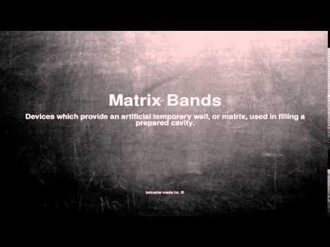 Medical vocabulary: What does Matrix Bands mean
