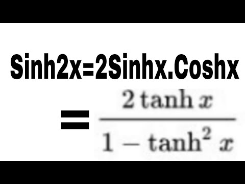 DOUBLE ANGLE FORMULA FOR HYPERBOLIC SINE FUNCTION.