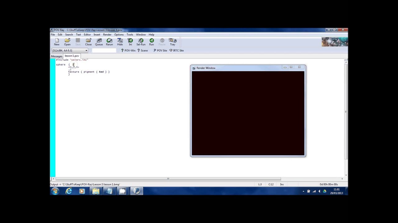 How To POV-Ray, Lesson 01