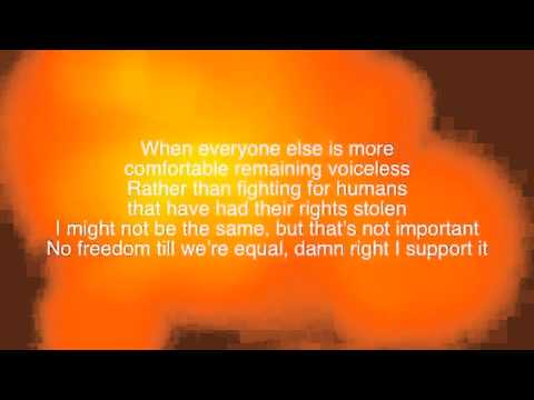 macklemore same love lyrics on screen