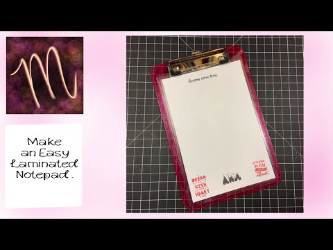 Maria’s Craftroom - Make an Easy Laminated Notepad