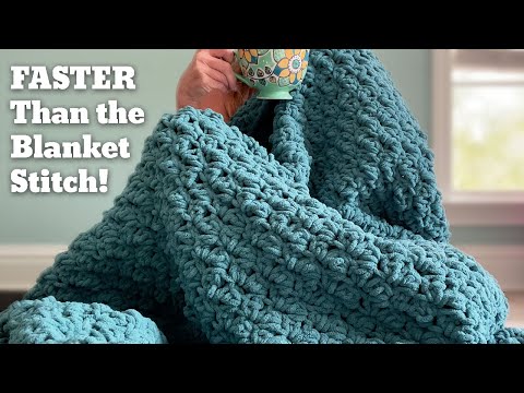 Make in a Day Crochet Chunky Blanket ! So EASY 🤩 🧶