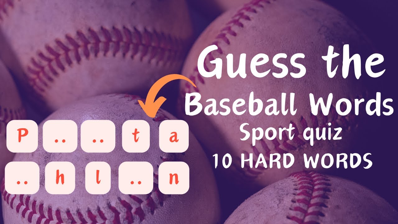 word search games sport 10 Baseball Words to Guess ⚾🏏